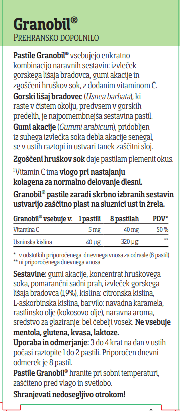Granobil, 60 pastil - Prehranska dopolnila