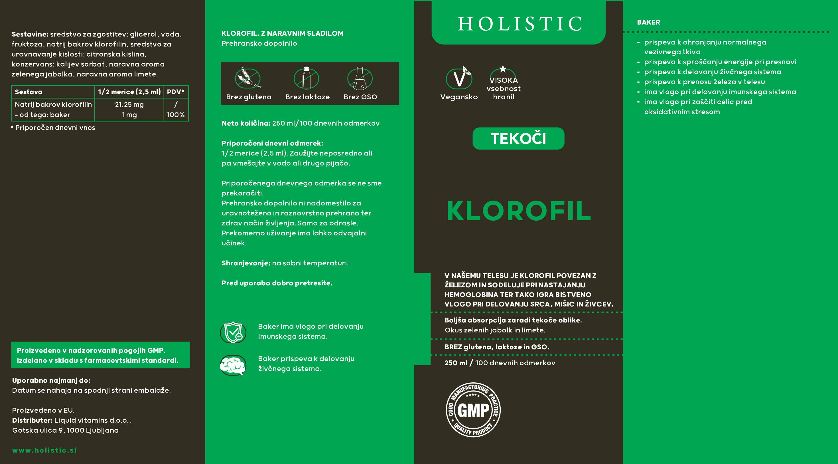 Tekoči Klorofil, 250ml - Prehranska dopolnila