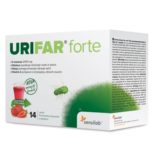 Urifar forte, 14 vrečk, Sensilab - Prehranska dopolnila