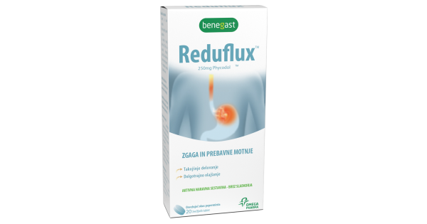 Benegast, reduflux, 20 tablet - Prehranska dopolnila