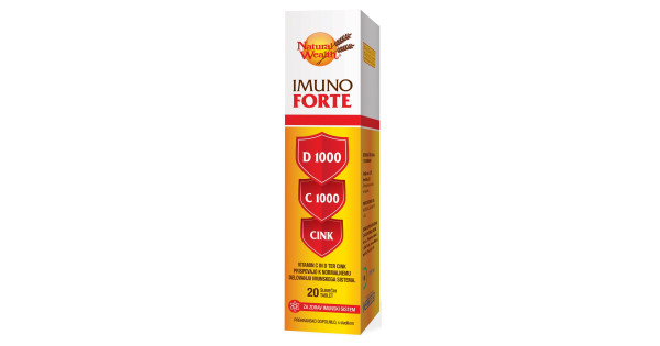 Natural Wealth, IMUNO FORTE, 20 šumečih tablet - Prehranska dopolnila