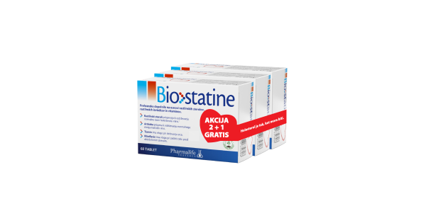 BIOSTATINE 2+1 GRATIS, 180 tablet - Prehranska dopolnila