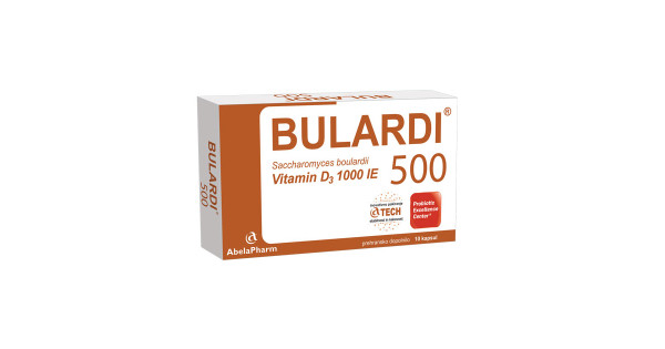 Bulardi 500, Saccharomyces boulardii 500mg, vitamin D3 25μg, 10 kapsul ...