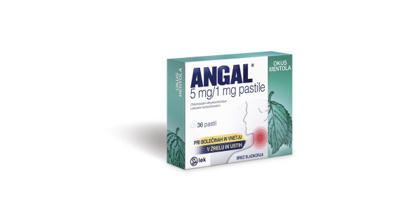 Angal 5 mg/1 mg pastile, 36 pastil - Zdravila brez recepta
