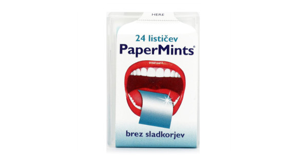 PaperMints, osvežilni lističi z okusom mete, 24 lističev - Osebna nega