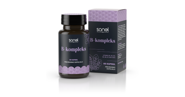 Sanol LAB, B-kompleks, 60 kapsul - Prehranska dopolnila